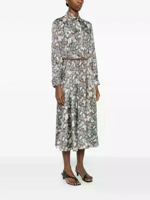 Max Mara Printed Collared Midi Dress