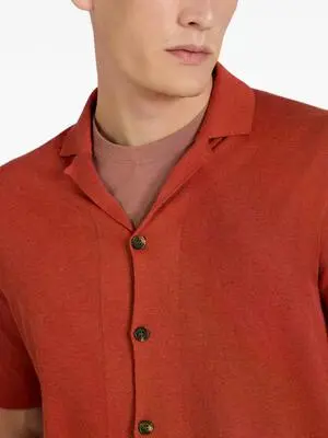 SLOWEAR Zanone Buttoned-up Short-sleeve Cotton Shirt