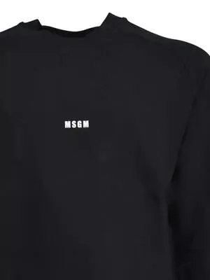 MSGM Logo Crew-neck Sweatshirt - Black
