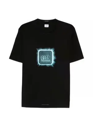 C.P. COMPANY Metropolis Series Mercerized Jersey Short Sleeves Badge T-shirt - Black