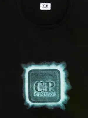 C.P. COMPANY Metropolis Series Mercerized Jersey Short Sleeves Badge T-shirt - Black