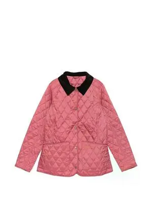 Barbour Quilted Corduroy-collar Jacket - Pink