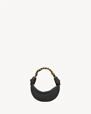 Saint Laurent AMALIA MINI HOBO IN LAMBSKIN Black