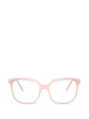 SWAROVSKI Rhinestone-embellished Square-frame Glasses - Pink