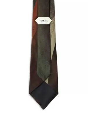 Versace Printed Jacquard Silk Tie