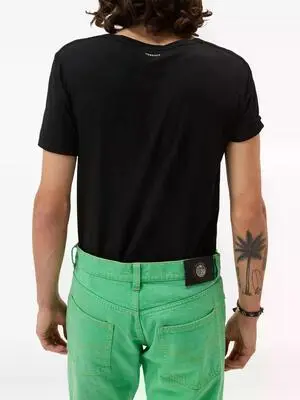 Versace Embroidered Cotton-jersey T-shirt