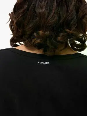 Versace Embroidered Cotton-jersey T-shirt