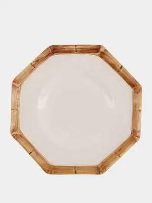 LES-OTTOMANS Bamboo Ceramic Coffee Cup And Saucer