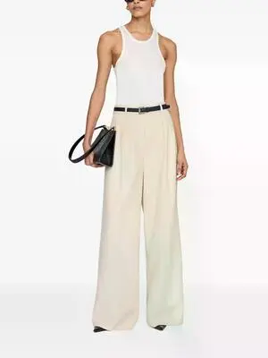 ANINE BING Lou Pleated Trousers - Neutrals