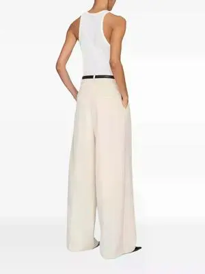 ANINE BING Lou Pleated Trousers - Neutrals