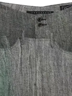 YEHUAFAN Belt-loop Pocket Trousers