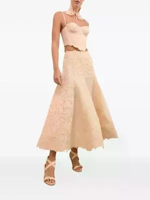 Zimmermann Rebellion Filigree Midi Skirt