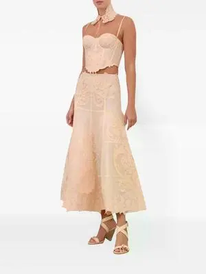 Zimmermann Rebellion Filigree Midi Skirt