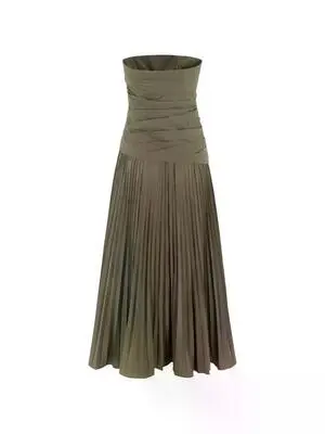 Simkhai Aria Pleated Strapless Dress