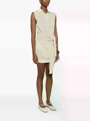 Nanushka Nila Striped Knitted Polo Dress