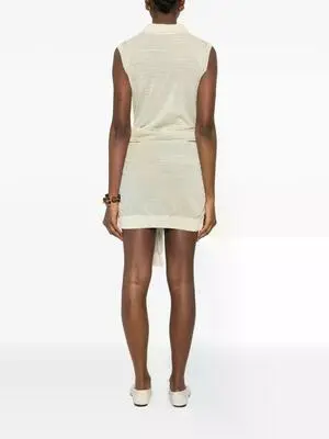 Nanushka Nila Striped Knitted Polo Dress