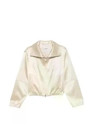 Nanushka Boxy Funnel Neck Jacket - Neutrals