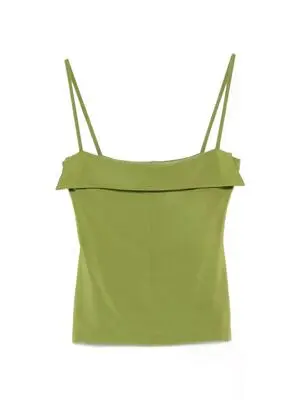 Nanushka Marinie Square-neck Top - Green