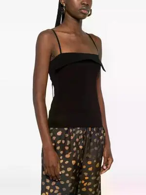Nanushka Marinie Square-neck Top - Black