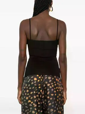 Nanushka Marinie Square-neck Top - Black