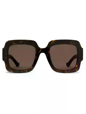 Gucci Tortoiseshell Square Sunglasses - Brown