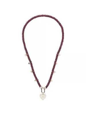 SYDNEY EVAN Corundum Heart Ruby Necklace