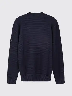 Stone Island Crew Neck Jumper With Compass Logo - Blue