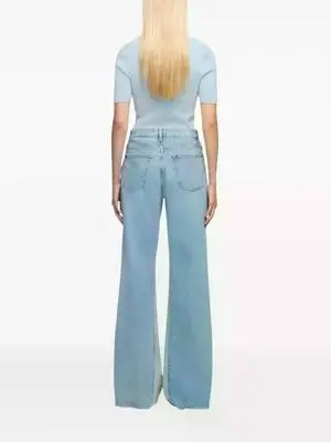 7 For All Mankind Flared Jeans With Contrast Panels