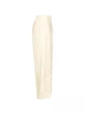 FORTE_FORTE Cropped Embroidery Trousers
