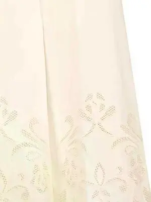 FORTE_FORTE Cropped Embroidery Trousers