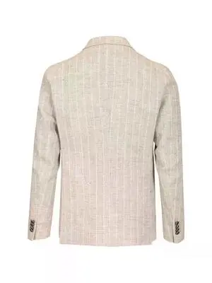Tagliatore Striped Double-breasted Jacket - Neutrals