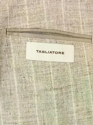 Tagliatore Striped Double-breasted Jacket - Neutrals