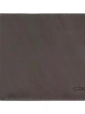 Paul & Shark Leather Bi-fold Wallet - Grey