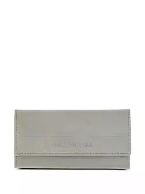 Paul & Shark Fin-embossed Leather Keychain - Grey