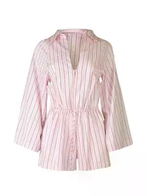 Faithfull The Brand Aksel Striped Playsuit - Pink
