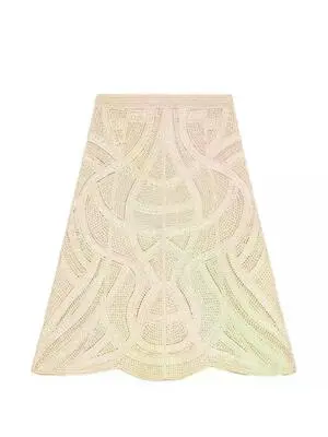 Maje Crochet Maxi Skirt - Neutrals