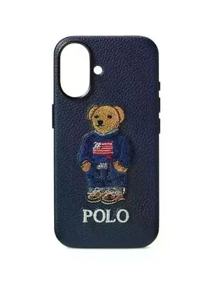 Polo Ralph Lauren Polo Bear Leather Iphone 16 Case - Blue