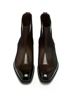 TOM FORD Edgar Leather Chelsea Boots - Brown