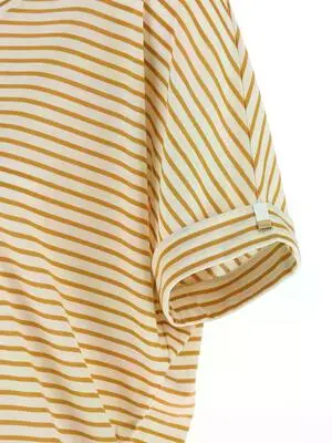 Herno Striped Cuffed-sleeves T-shirt - Neutrals