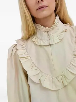 GESTUZ Ruffled-collar Midi Dress