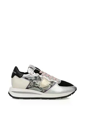 Philippe Model Tropez Haute Panelled Sneakers - Silver
