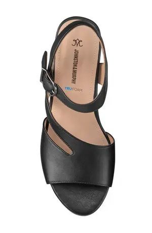 Johnston & Murphy Slingback Sandal - Black Nappa Leather