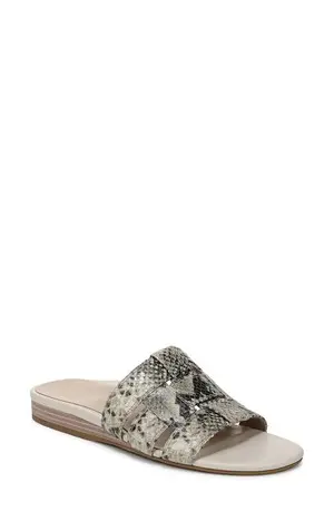 Vionic Glendora Slide Sandal Cream Snake