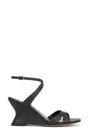 Sam Edelman Ankle Strap Wedge Sandal - Black