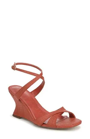 Sam Edelman Ankle Strap Wedge Sandal - Coral Clay
