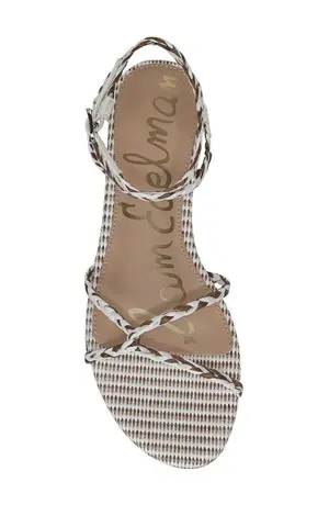 Sam Edelman Ellina Ankle Strap Sandal - Ivory Taupe Multi