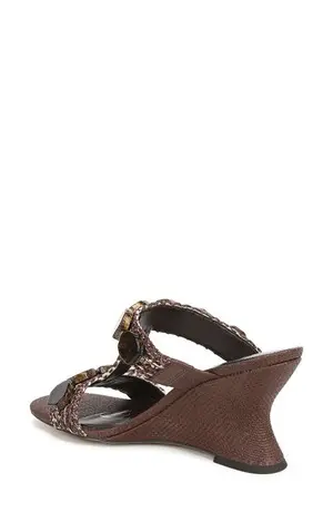 Sam Edelman Wedge Sandal - Mocha Multi