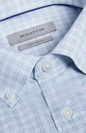 Bugatchi James Ooohcotton® Graph Check Print Button-up Shirt