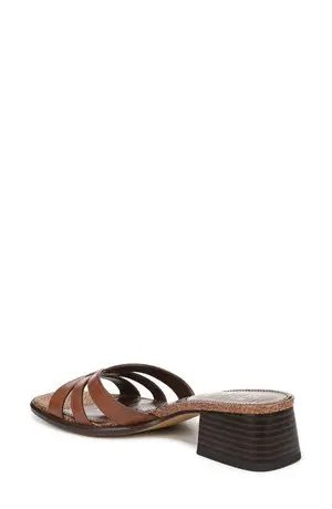 Sam Edelman Farrin Block Heel Sandal - Cognac