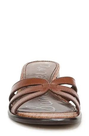 Sam Edelman Farrin Block Heel Sandal - Cognac